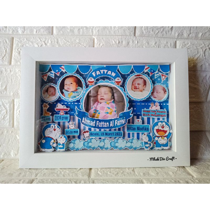 Jual POP UP FRAME BIODATA KELAHIRAN BAYI UK. 20x30 TEMA DORAEMON ...