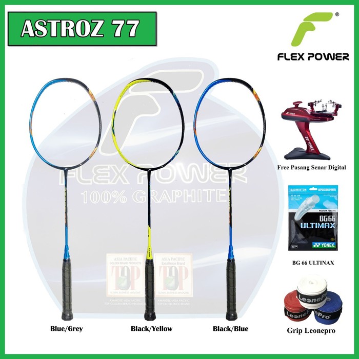 Jual FLEX POWER AZTROS 77 RAKET BADMINTON ORIGINAL | Shopee Indonesia