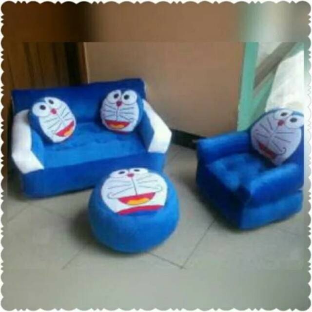 Jual sofa anak karakter / set sofa boneka / sofa twins sofa double bisa ...