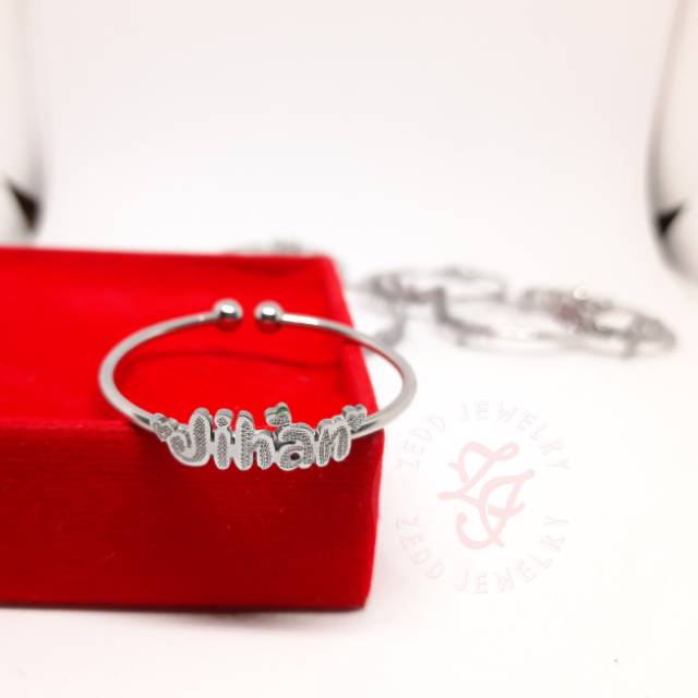 Jual Zedd Jewelry - Gelang Nama - Gelang Step Monel Custom Nama - Warna ...