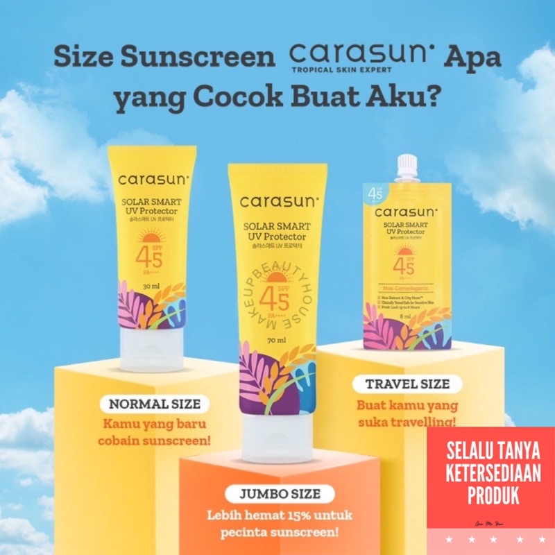 Jual Carasun Solar Smart UV Protector SPF 45 PA++++ 30ML&70ML | Shopee Indonesia