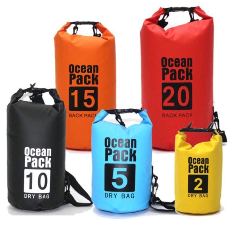 Jual Drybag Ocean Pack 5L/10L/15L/20L ( Tali 1 ,Slempang ) | Shopee ...