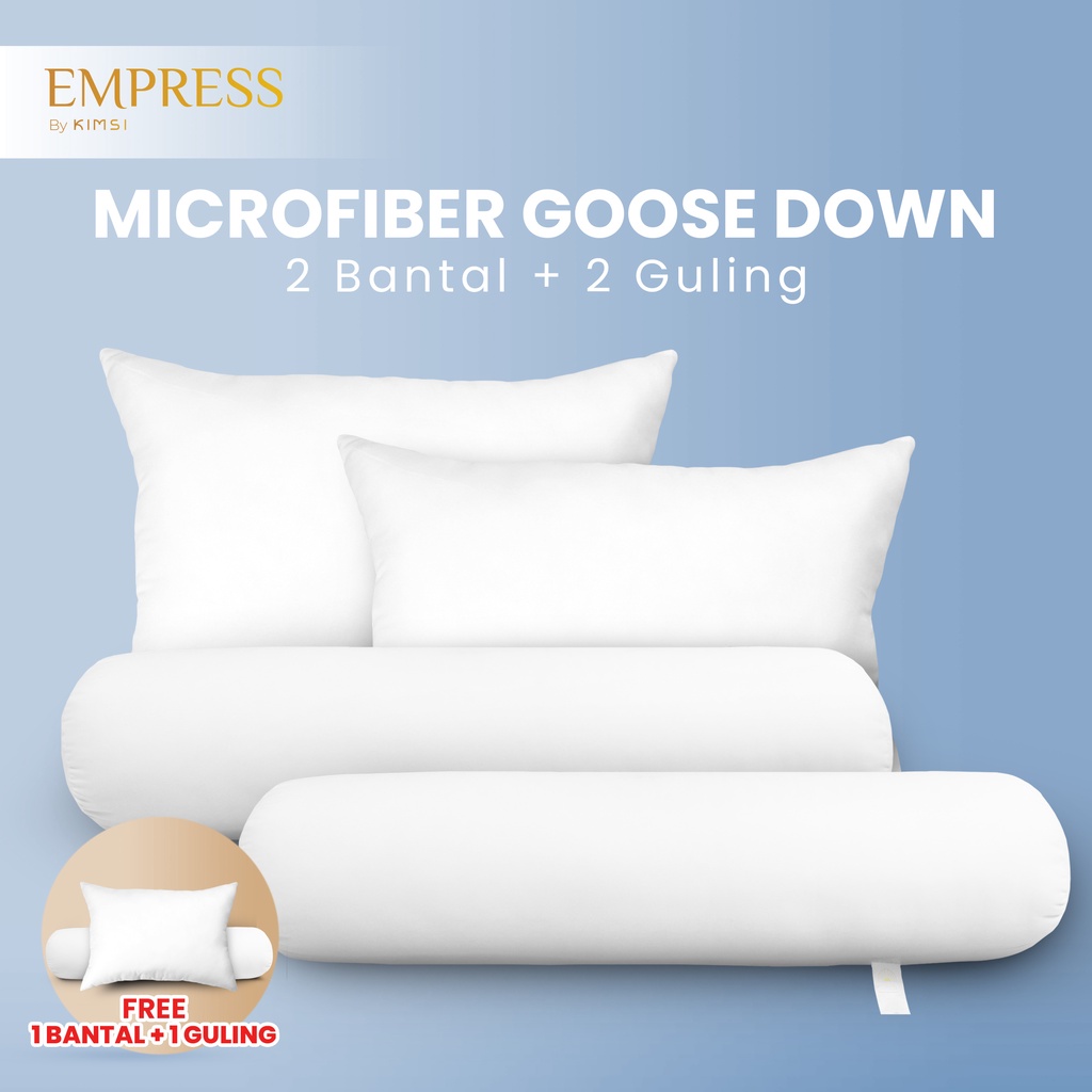Jual PROMO 2 Bantal 2 Guling Tidur Bulu Angsa Pillow Hotel Empress Kimsi | Shopee Indonesia