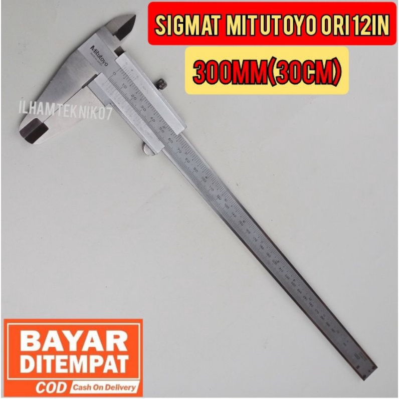 Jual sigmat Mitutoyo Ori vernier caliper 12ind sigmat manual 300mm vernier caliper 30cm kondisi ...