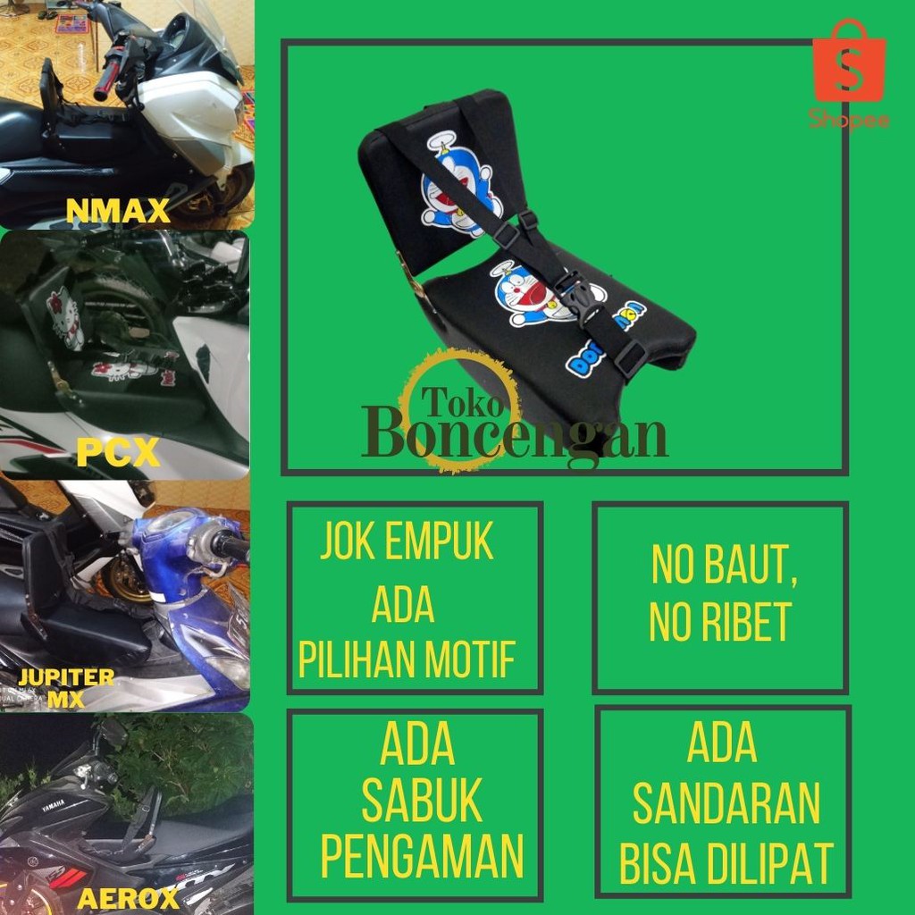 Jual Kursi Jok Boncengan Anak Tempat Duduk Anak Di Motor NMAX PCX AEROX ...