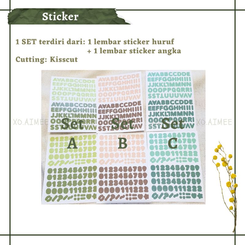 Jual Dekorasi DIY sticker huruf angka transparent stiker tranparan ...