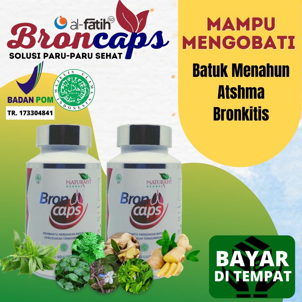 Jual Broncaps Asli Original Tutup Silver Obat Herbal gurah sinusitis ...