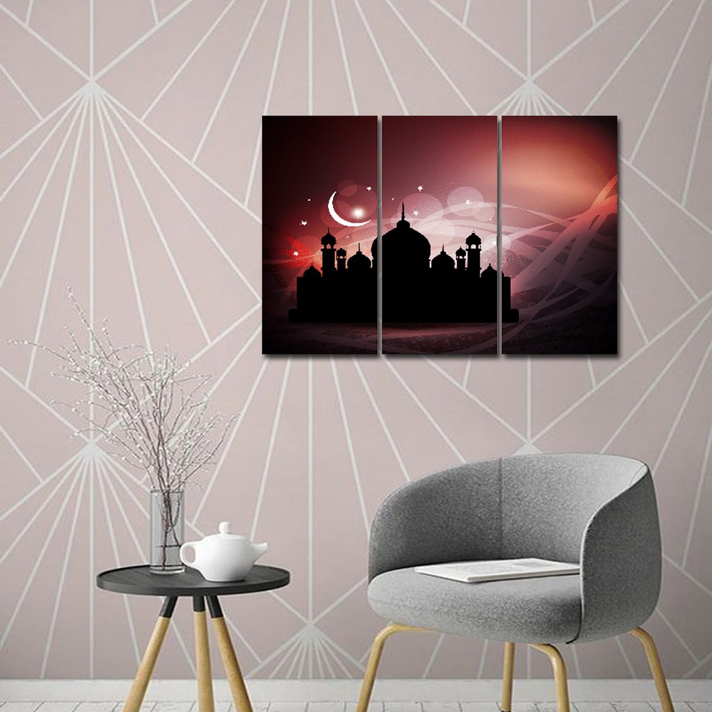 Jual FLS4-35 WDM 2 WALL DECOR Masjid 1 SET Hiasan Dinding Ruang Tamu ...