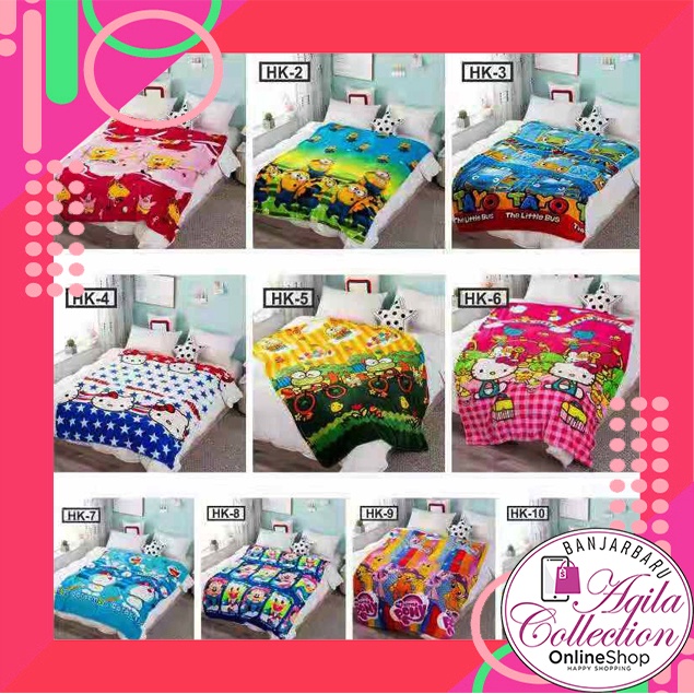 Jual SELIMUT ANAK KARAKTER UKURAN 135X185CM | Shopee Indonesia