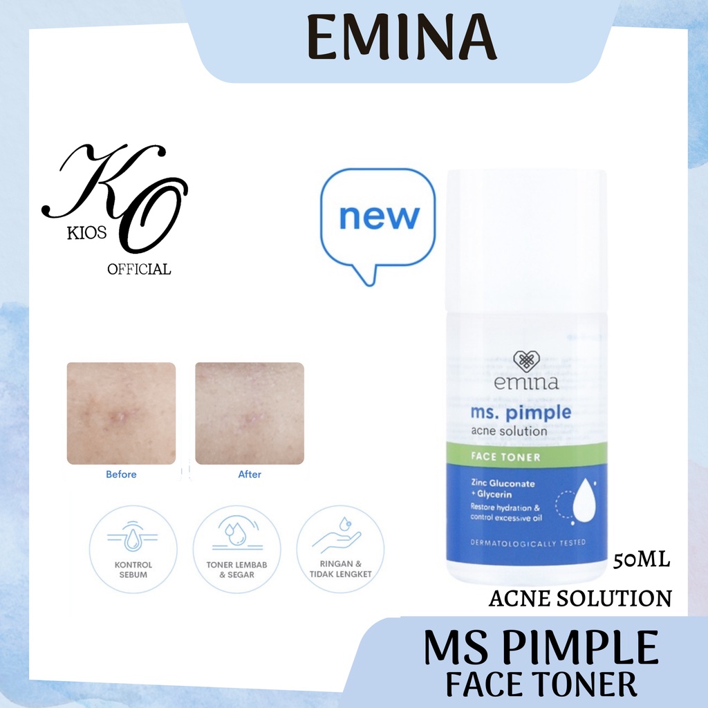 Jual Emina Ms Pimple Acne Solution Face Toner 50ml & 100ml | Shopee ...