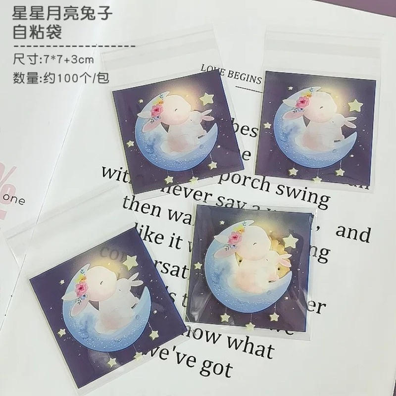 Jual 100pc plastik cookies / kemasan kue / cookies packing 7x7+3cm ...