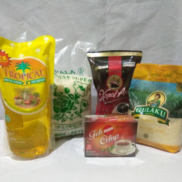 Jual Paket Sembako Murah 3, Beras, Minyak, Gula, Kopi, Teh | Shopee ...