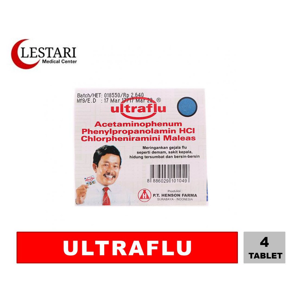 Jual ULTRAFLU 4 Tablet (1 strip) Flu Pilek | Shopee Indonesia