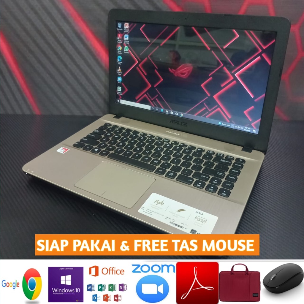 Jual Laptop Asus X441B AMD A4 Ram 8GB SSD 1TB/256GB VGA AMD Radeon R3 ...