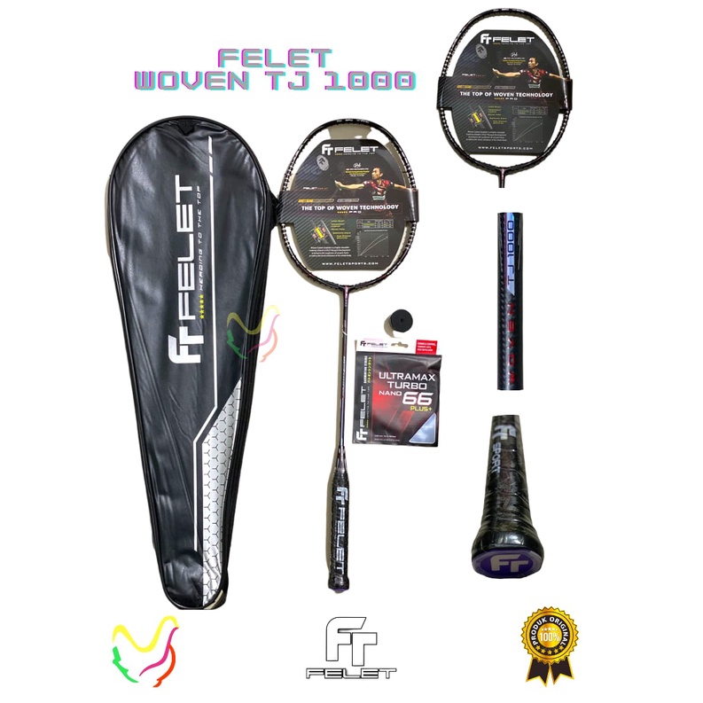 Jual Raket Badminton Felet Woven Tj 1000 Original | Shopee Indonesia