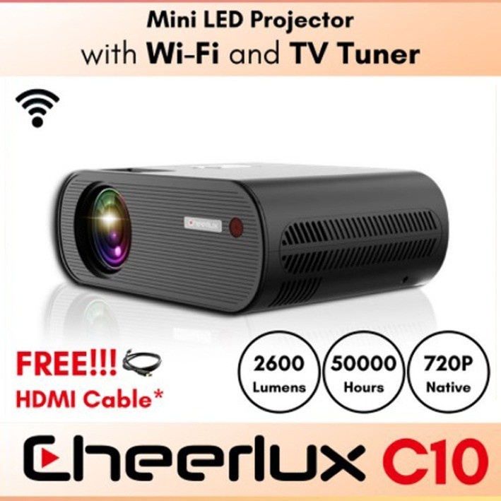 Jual Proyektor CHEERLUX C10 WiFi TV Tuner 2600 Lumens 720p Mini ...