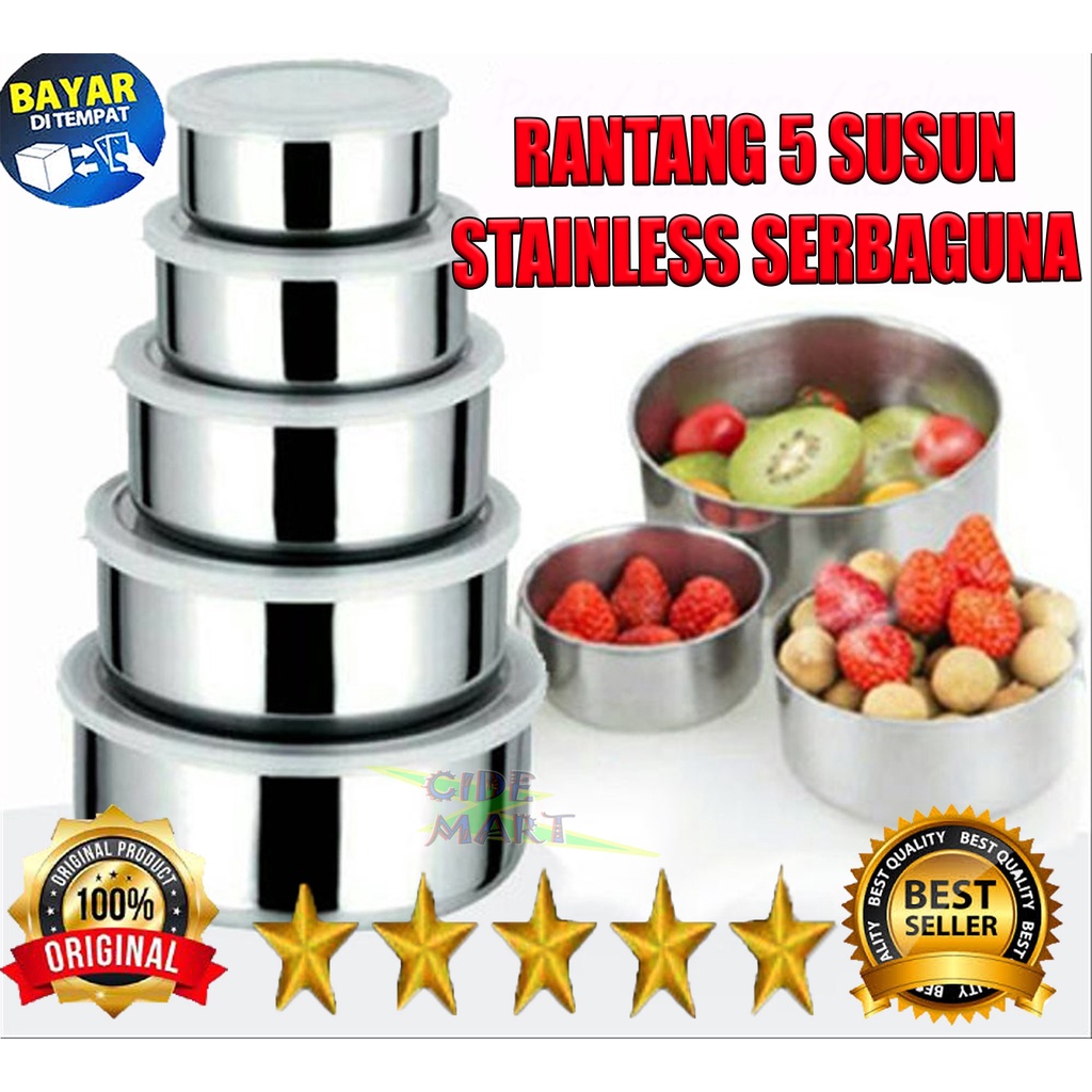Jual Rantang Stainless 5 Susun Rantang Susun Stainlesss Protect Box ...