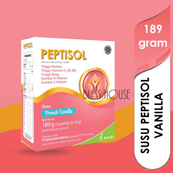 Jual Susu Peptisol Vanilla 189gram - Susu Nutrisi Tinggi Protein ...