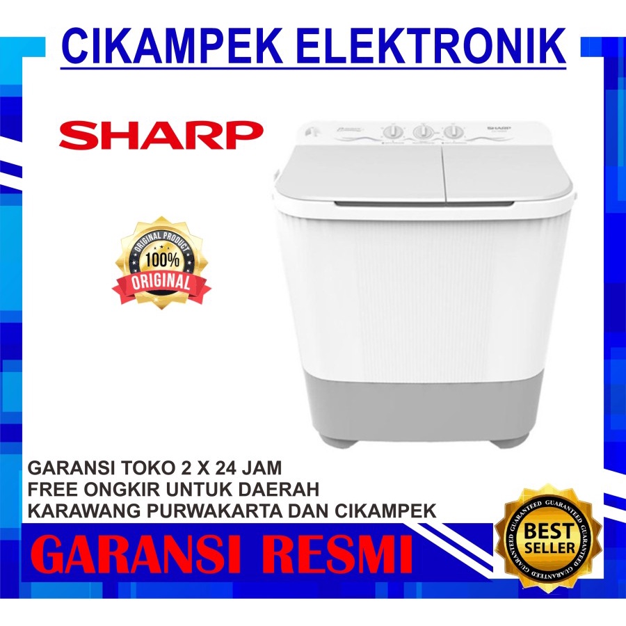 Jual MESIN CUCI 2 TABUNG SHARP EST 70MW EST 70 MW | Shopee Indonesia