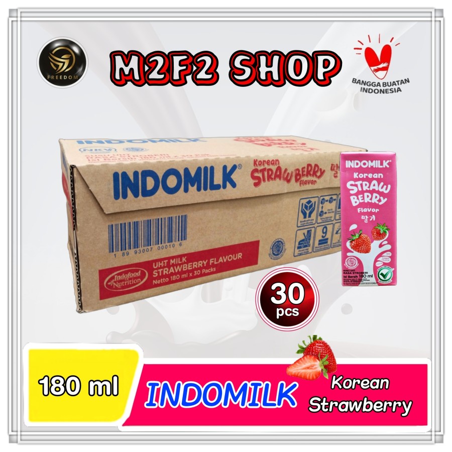 Jual Susu Indomilk Korean Strawberry | Stroberi Kotak UHT - 180 ml (Kemasan Karton) | Shopee ...