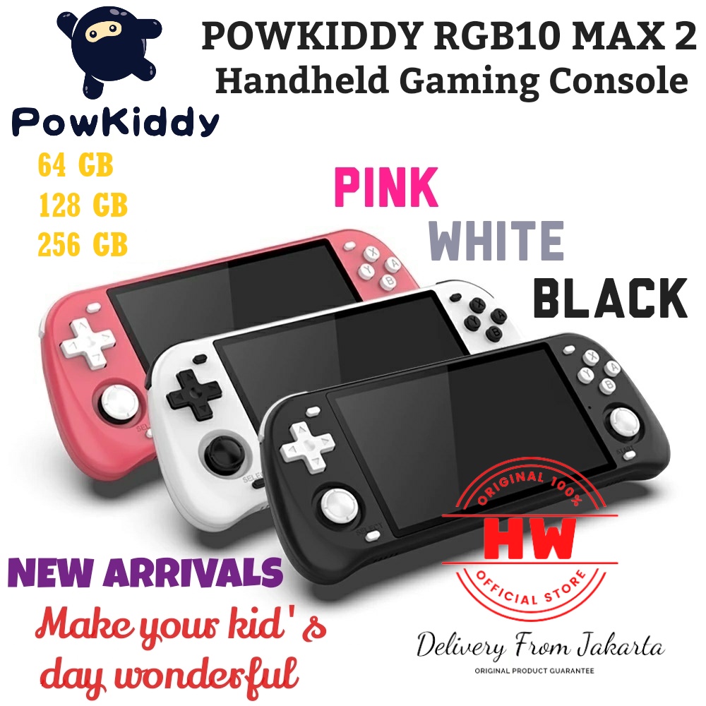 Jual POWKIDDY RGB10 Max 2 Retro Gaming handheld Video Game Console PS1 ...