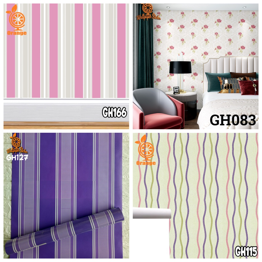 Jual Wallpaper Dinding Ukuran 45 cm x 8 meter WallStiker Doraemon Kotak Salur Wallpaper Stiker ...