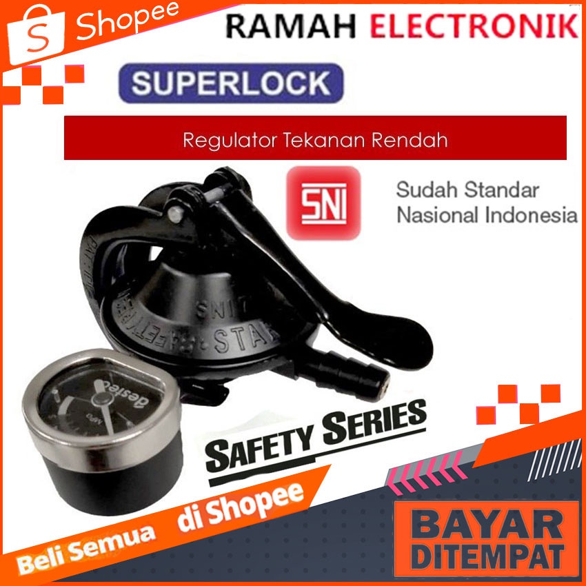 Jual Starcam Regulator Gas+Meteran Regulator Gas Lock System | Shopee ...