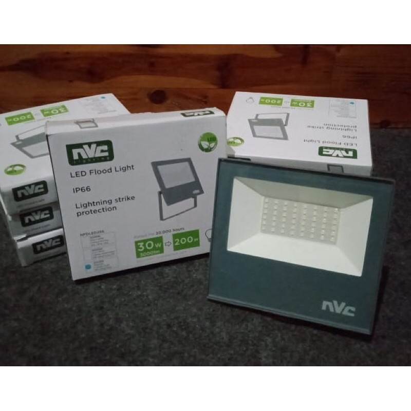 Jual LAMPU SOROT / FLOOD LIGHT NVC LED 30W NFDLED256 PUTIH | Shopee Indonesia