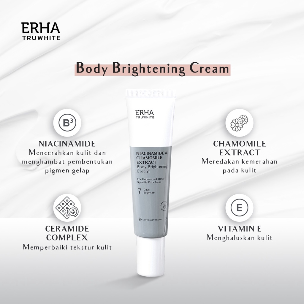 Jual 1PC ERHA TRUWHITE NIACINAMIDE & CHAMOMILE EXTRACT BODY BRIGHTENING ...