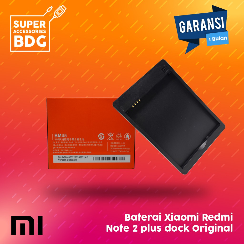 Jual BATRE BATERAI XIAOMI REDMI NOTE 2 plus DOCK ORIGINAL | Shopee ...