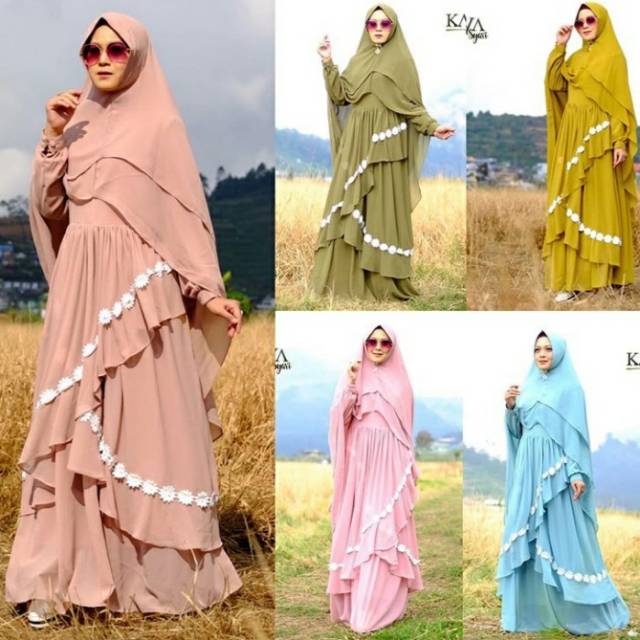 Jual GAMIS SYARI SET ORIGINAL BY KANAYA SYARI (GAMIS+KHIMAR) | Shopee Indonesia
