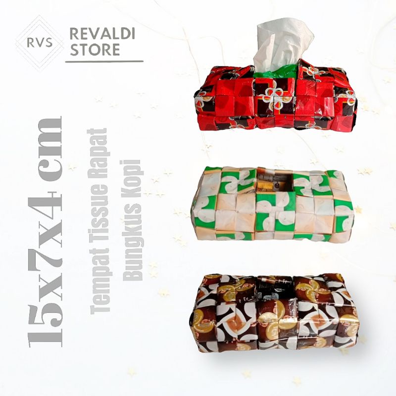 Jual Tempat Tissue daur ulang dari bungkusan kopi model rapat Ukuran ...