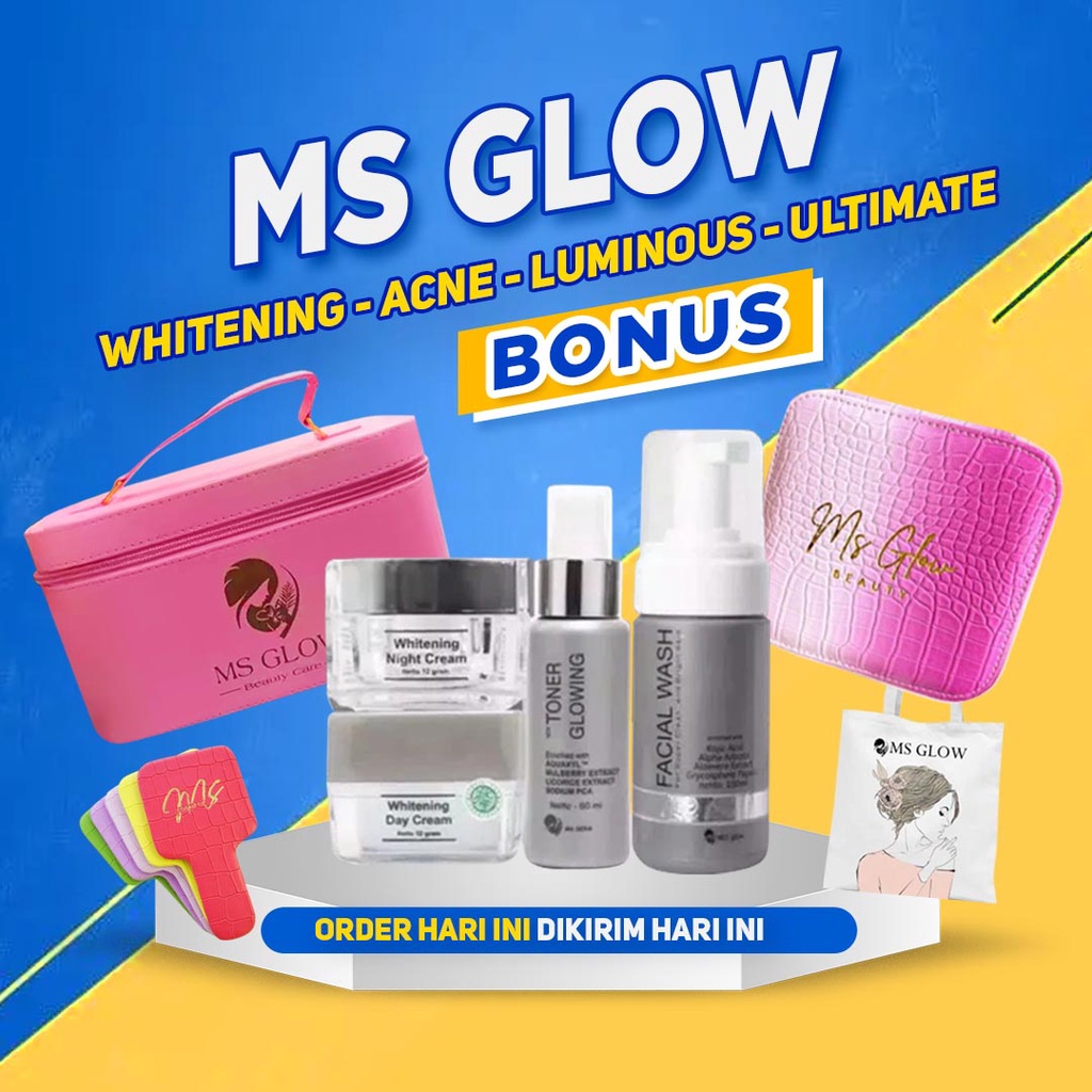 Jual Paket Wajah msglow ms glow whitening / acne / luminous / ultimate ...