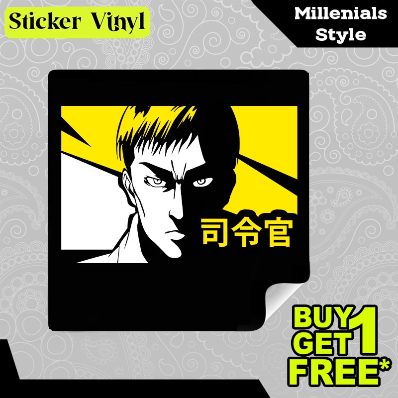 Jual Stiker Sticker Erwin Smith The Commander Attack on Titan Aesthetic ...