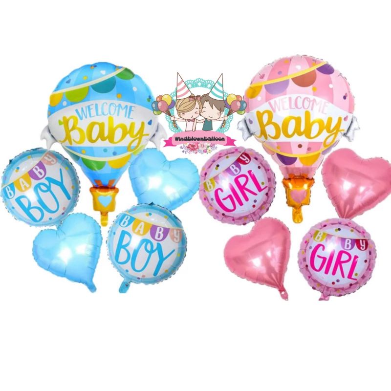 Jual WINDBLOWN BALON SET BABY SHOWER AQIQAH DECOR BOY GIRL / SURPRISE ...