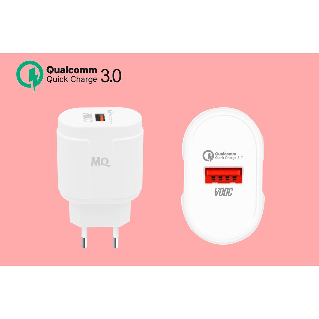 Jual Charger Qualcomm 3A 18W QC 3.0 with Cable Fast charge Quick Charger Original MQ FT02 ...
