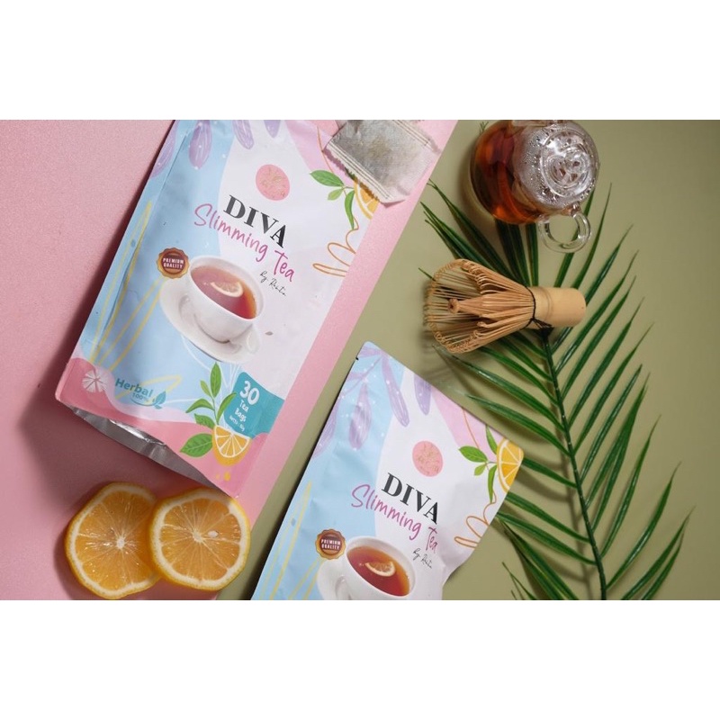 Jual 2 bungkus Diva Slimming Tea by Reita ( free pouch cantik ...