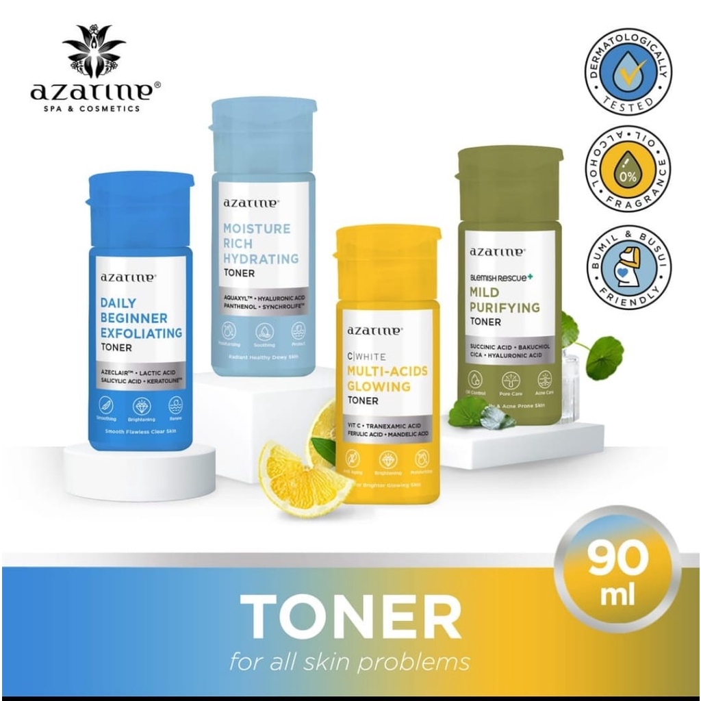 Jual Azarine Toner Series Daily Beginner Exfoliating | Moisture Rich ...