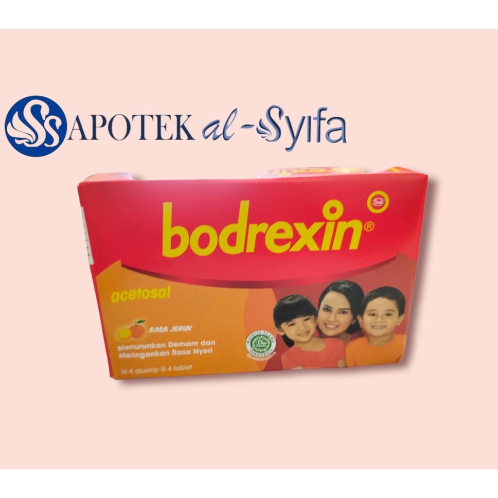 Jual Bodrexin Obat Penurun demam anak rasa Jeruk 1 strip isi 4 tablet ...