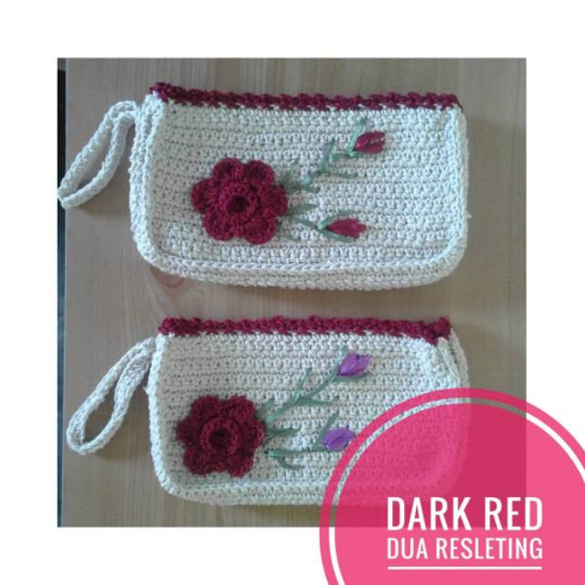 Jual Dompet dua ruang rajutan hand made | Shopee Indonesia