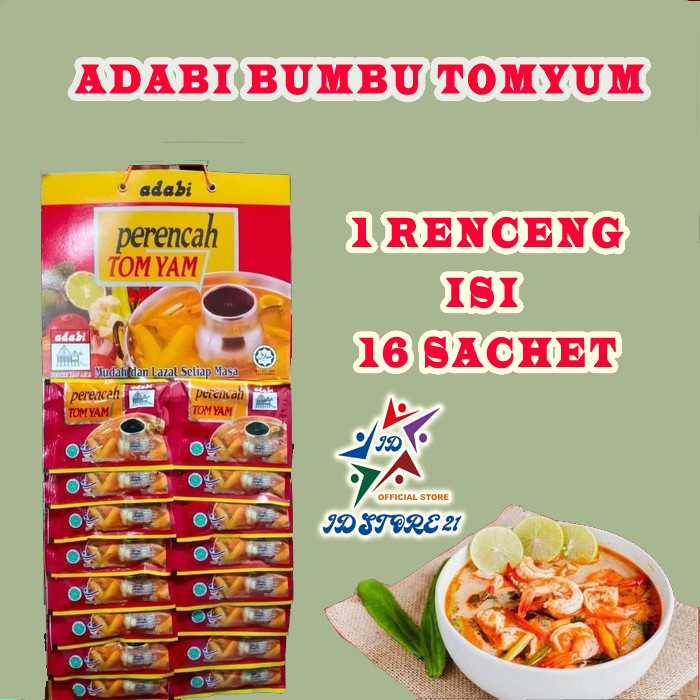 Jual 16 Pcs Bumbu TOMYUM TOMYAM instan adabi perencah 40 Gram | Shopee ...