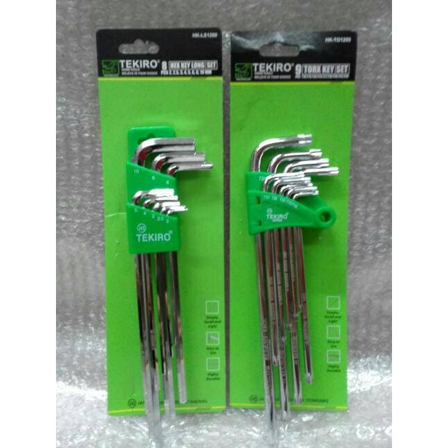 Jual Kunci L Tekiro Set Bintang Dan Biasa - Kunci L Set Tekiro Panjang 2 Set | Shopee Indonesia