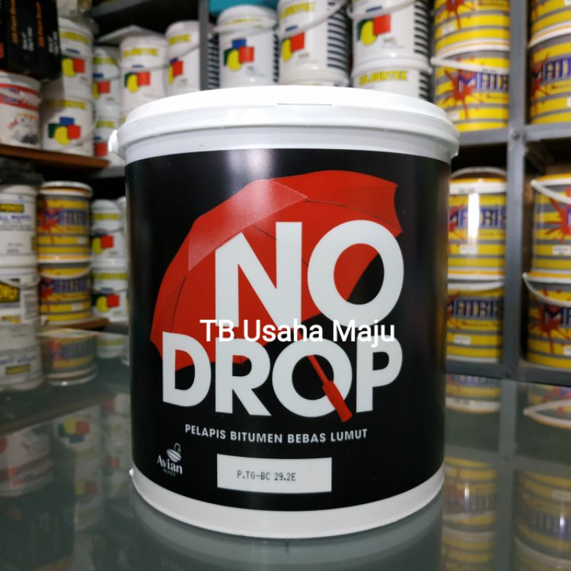 Jual No Drop Cat Pelapis Bitumen Black Anti Bocor 4 Kg Waterproofing NoDrop AVIAN | Shopee Indonesia