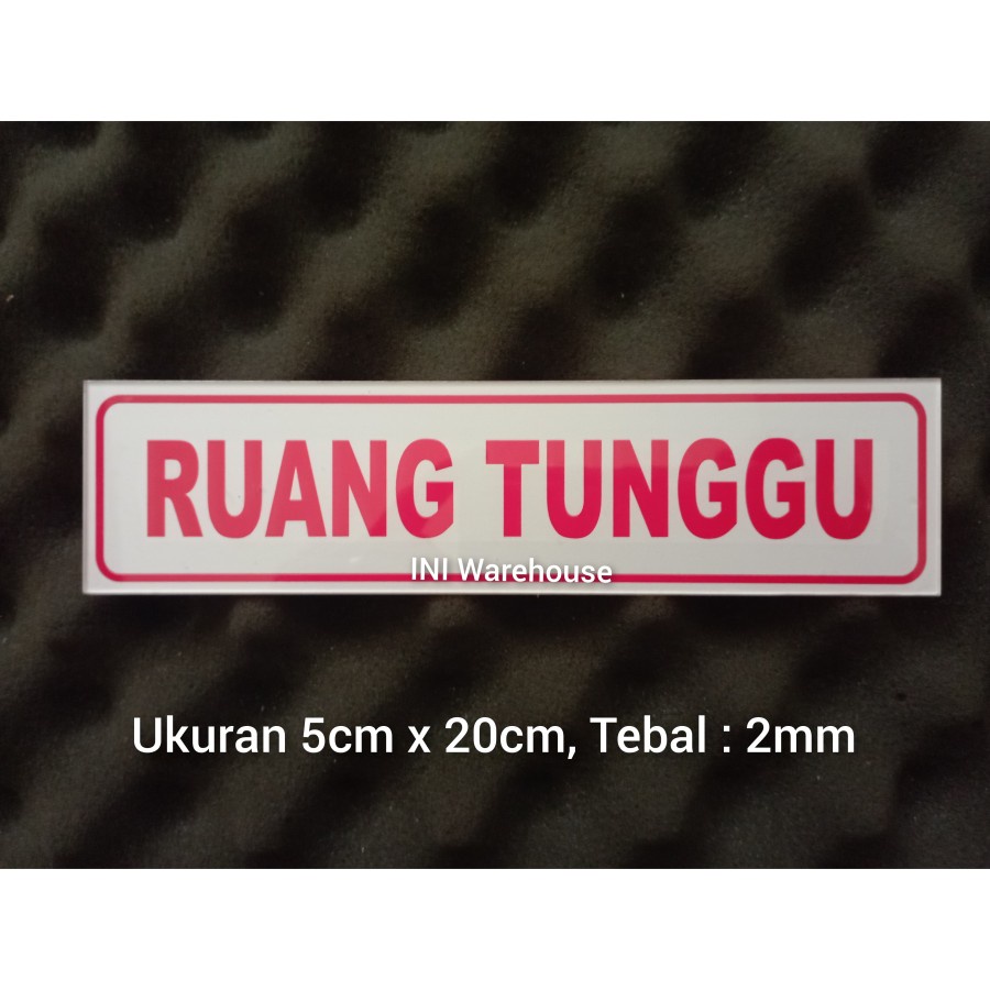 Jual Acrylic Sign Signage Larangan / Ruang Tunggu Rambu Simbol Akrilik ...