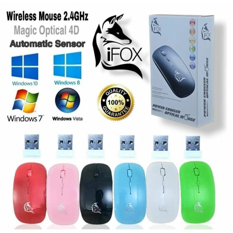 Jual REAL PICT NEW MOUSE SLIM IFOX BLUETOOTH AUTOMATIC SENSOR OPTICAL ...