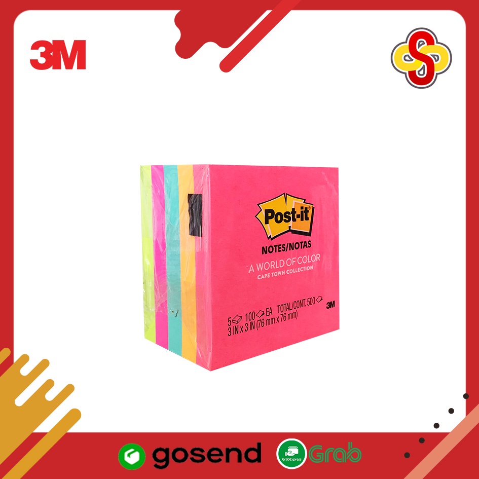 Jual Sticky Notes / Kertas Memo Post-it 3M 654 5 Warna | Shopee Indonesia