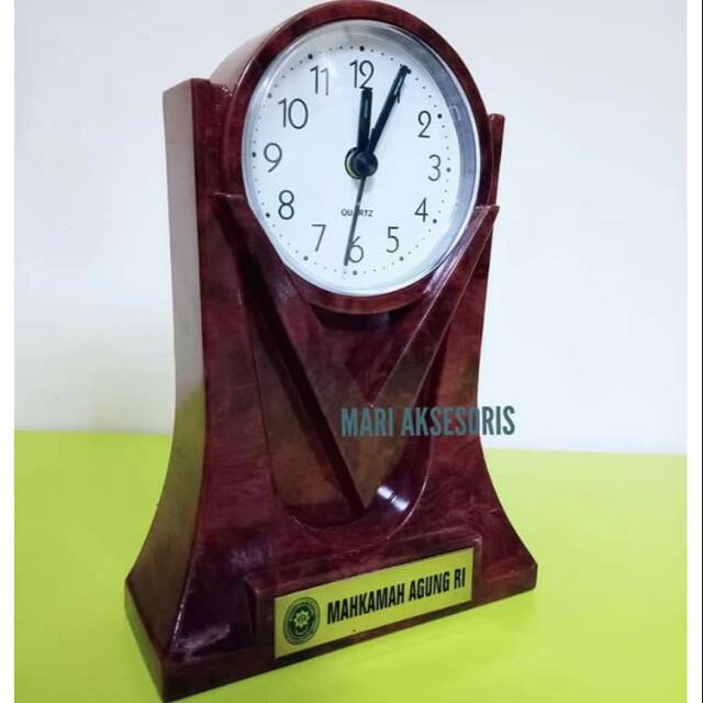 Jual Jam meja motif kayu_logo MA | Shopee Indonesia