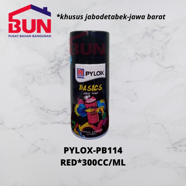 Jual PYLOX BASIC 300CC / SPRAY PAINT PYLOX 300ML RED PB114 | Shopee ...