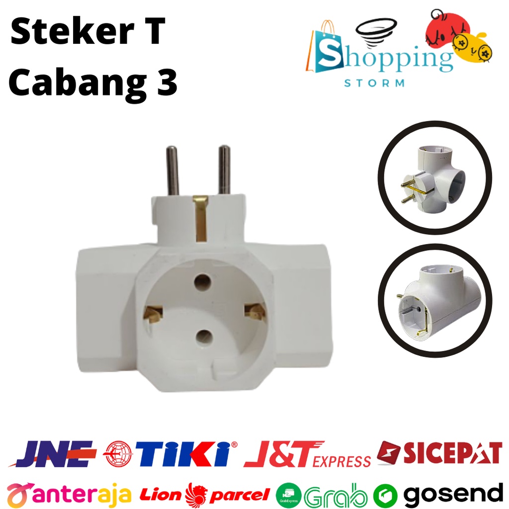 Jual STEKER T COLOKAN LISTRIK CABANG 3 / SAMBUNGAN COLOKAN MULTIFUNGSI ...