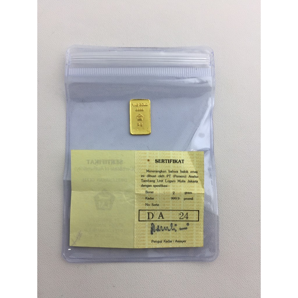 Jual LM ANTAM persegi model lama 24K 999,9 BERSERTIFIKAT [TERMURAH ...